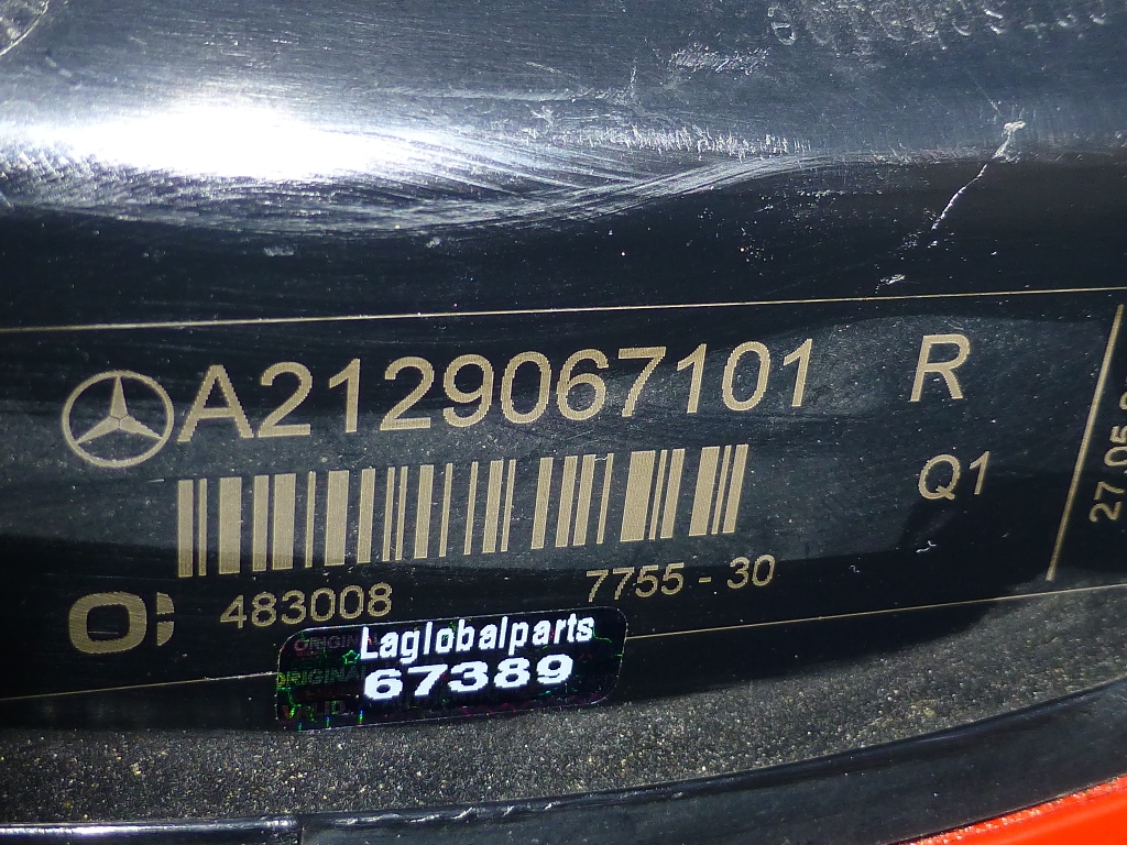 Mercedes Benz E Class W212 Rear Right Outer Taillight Light Lamp A ...