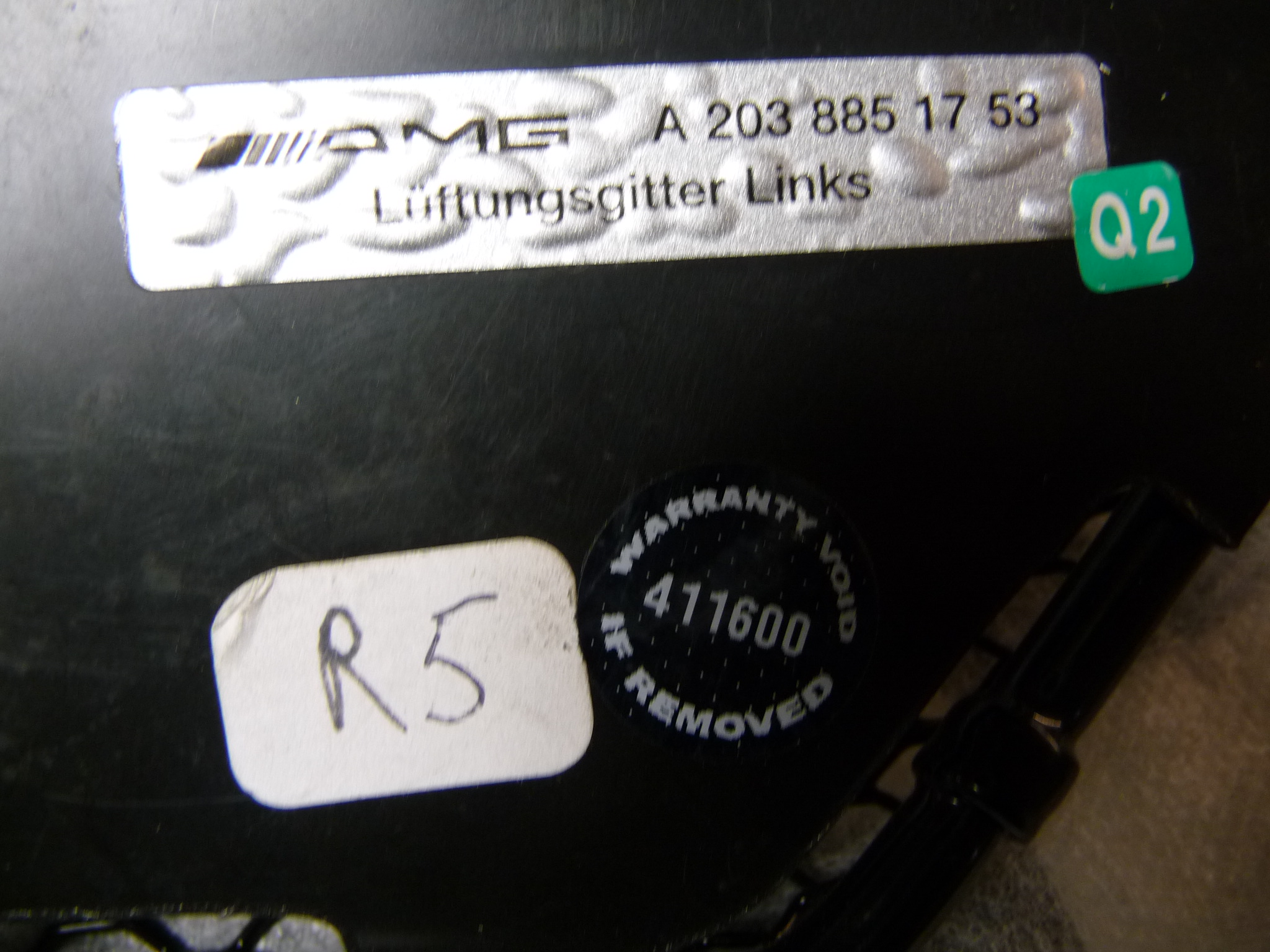 Mercedes Benz W203 C-Class Front Left Bumper Cover Grille A2038851753 ...