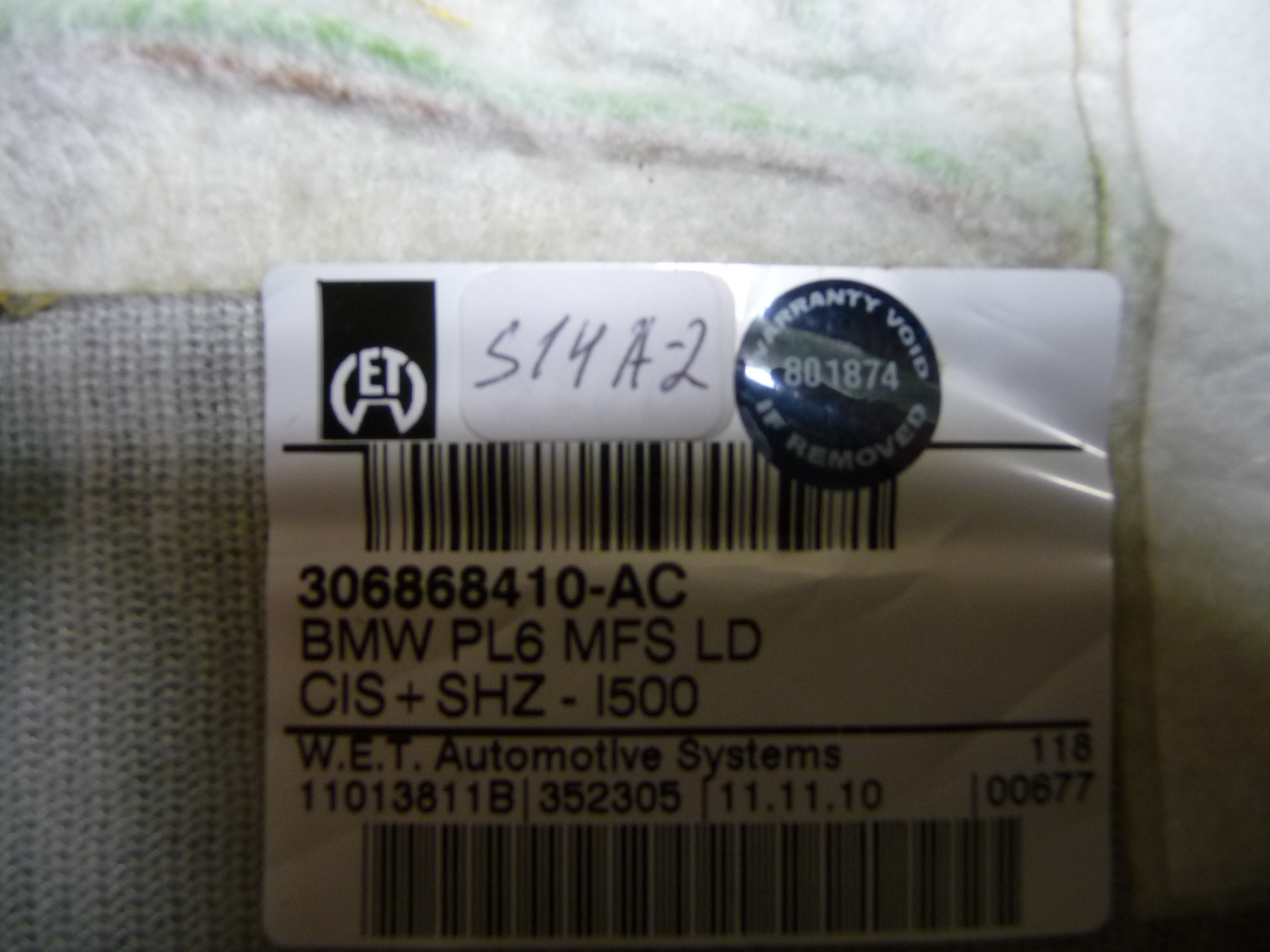 BMW 5 Series 528i 535i 550i Front Seat Cushion Cover 52107293512 OEM OE ...