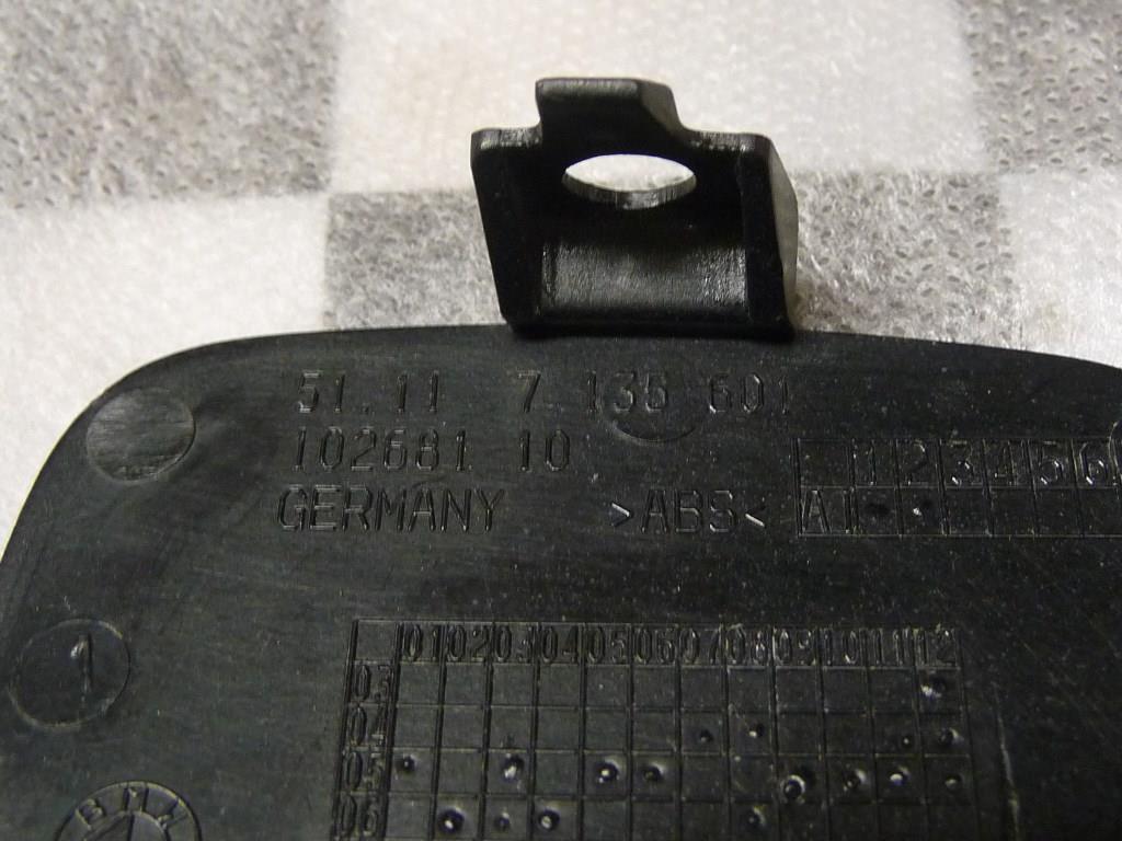 BMW 7 Series E65 E66 Rear Bumper Tow Hook Cover 51117135601 OEM OE | LA ...
