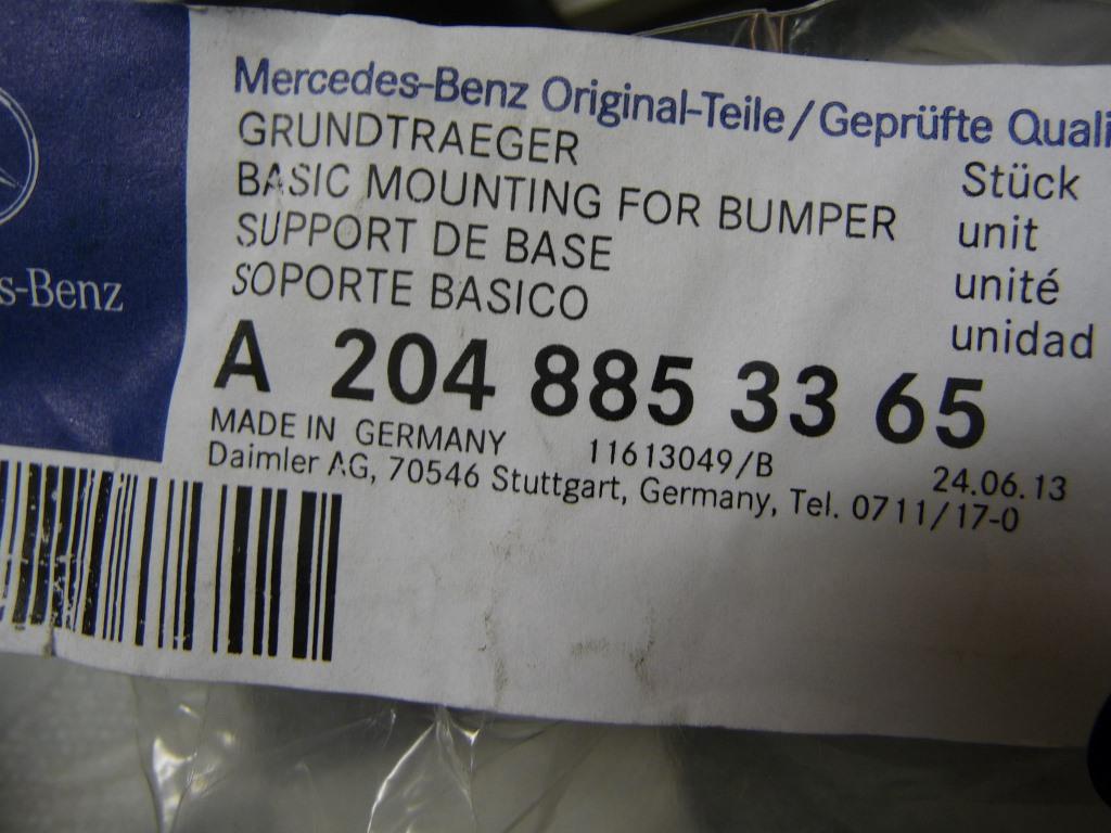 Mercedes Benz GLK350 Rear Bumper Cover Support Rail A2048853365 OEM OE ...