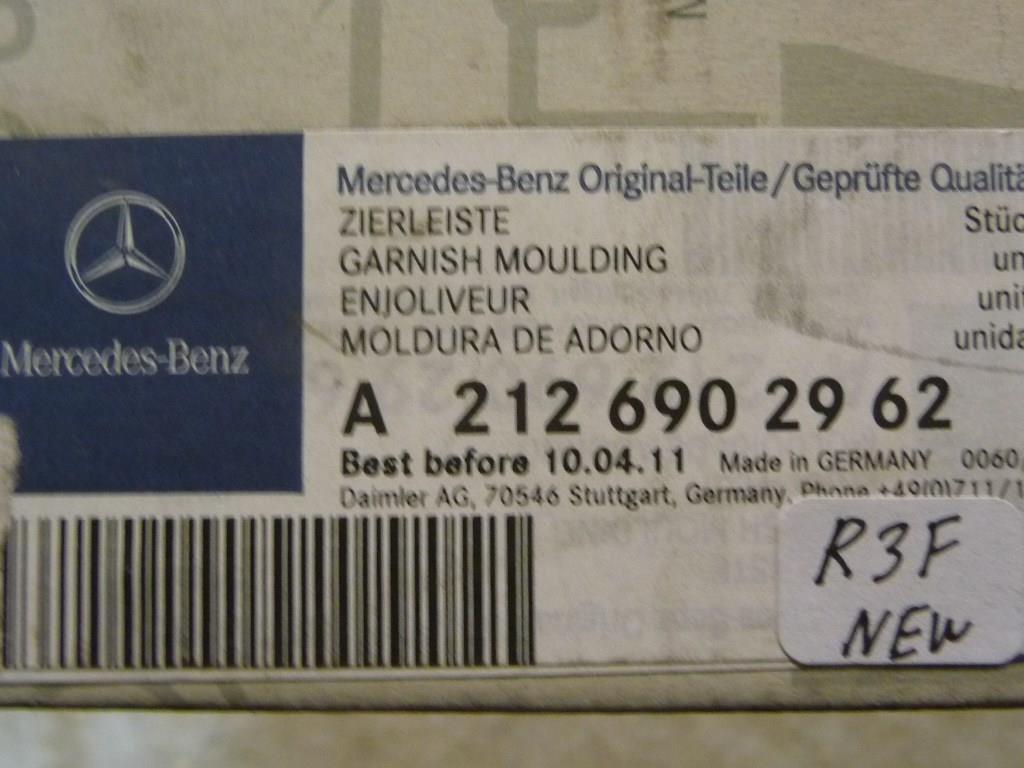 Mercedes Benz W212 E-Class Rear Left Driver Side Door Moulding ...