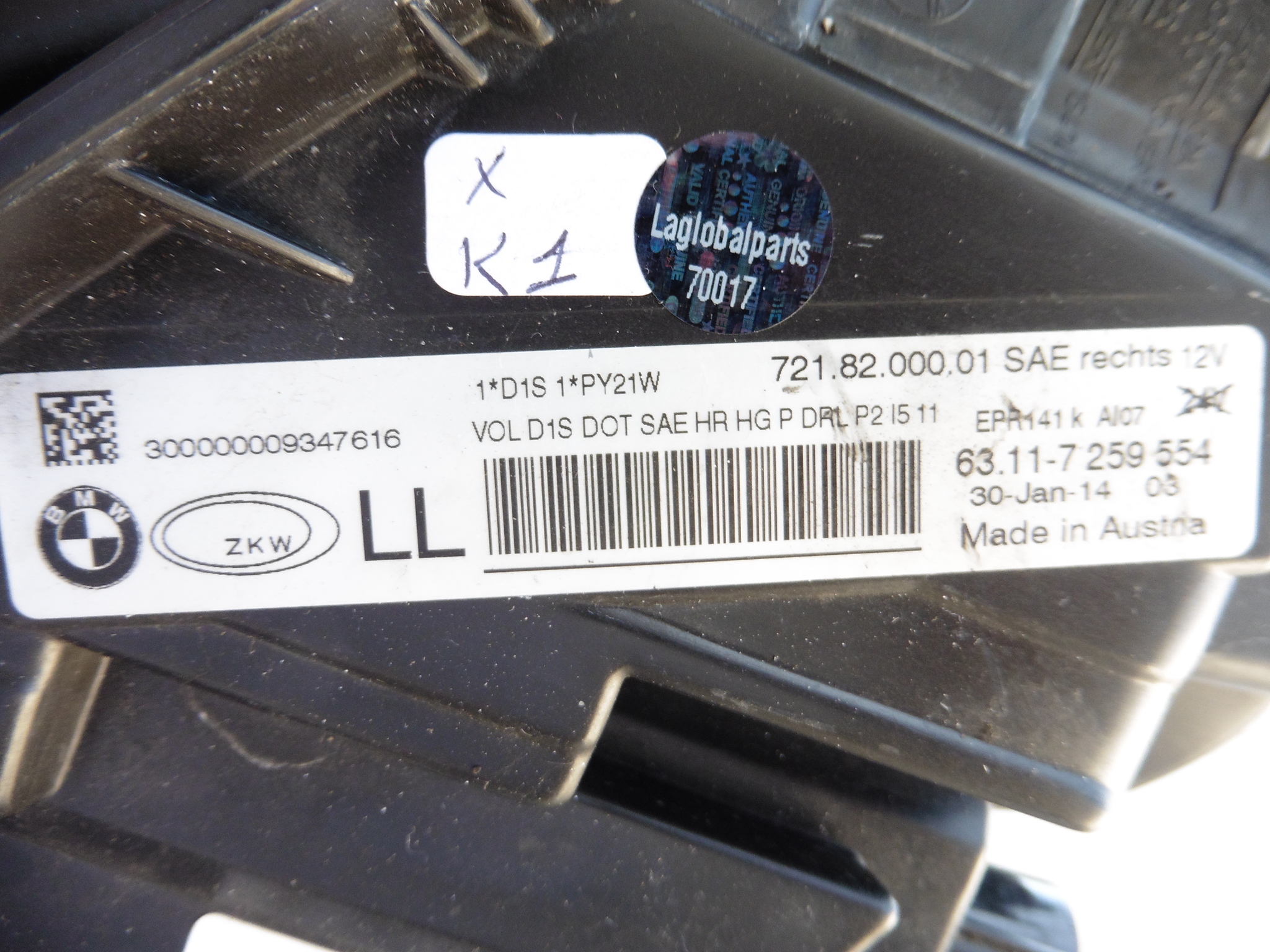 BMW 3 Series E30 Front Right Passenger Headlight Bi-Xenon Adaptive ...
