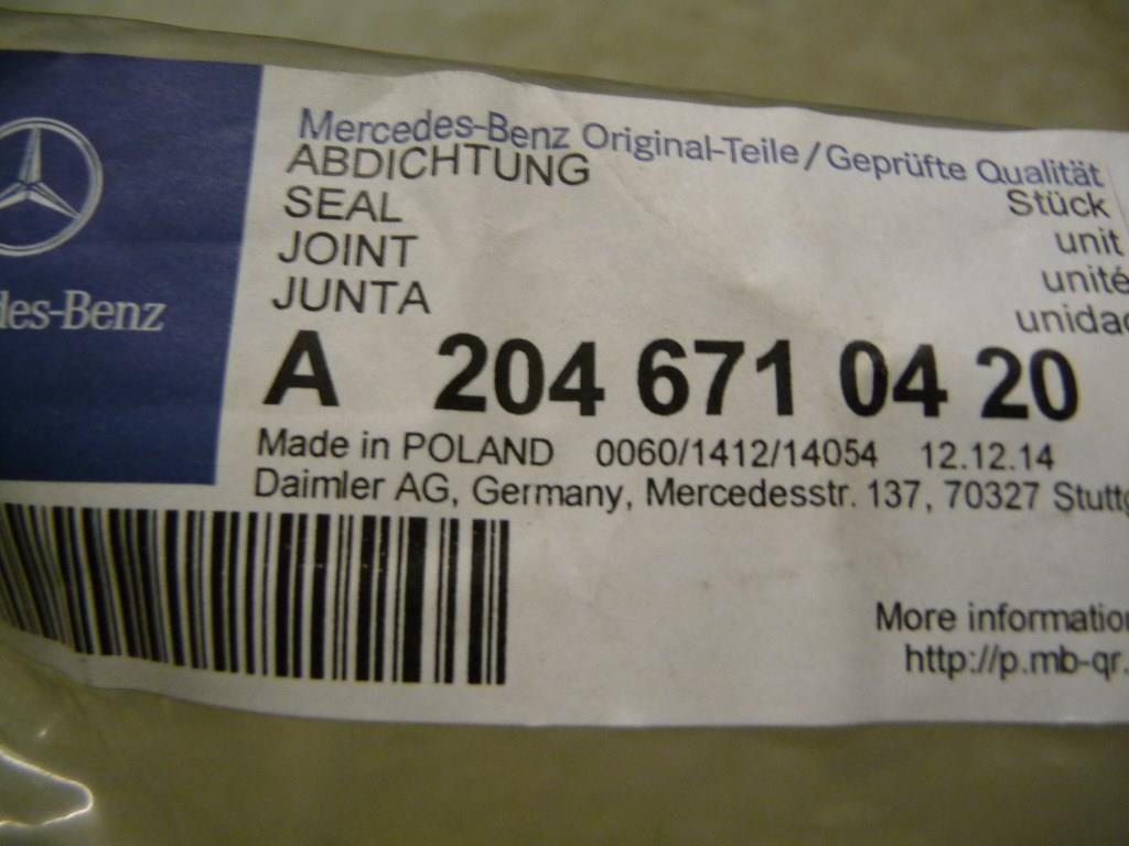 Mercedes Benz GLK350 Front Windshield Upper Weather Seal A2046710420 ...