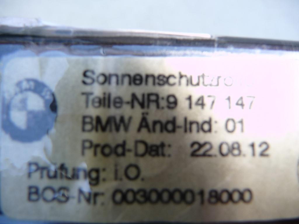 BMW 3 Series Electric Sun Blind 51469147147 OEM A1 | LA Global Parts