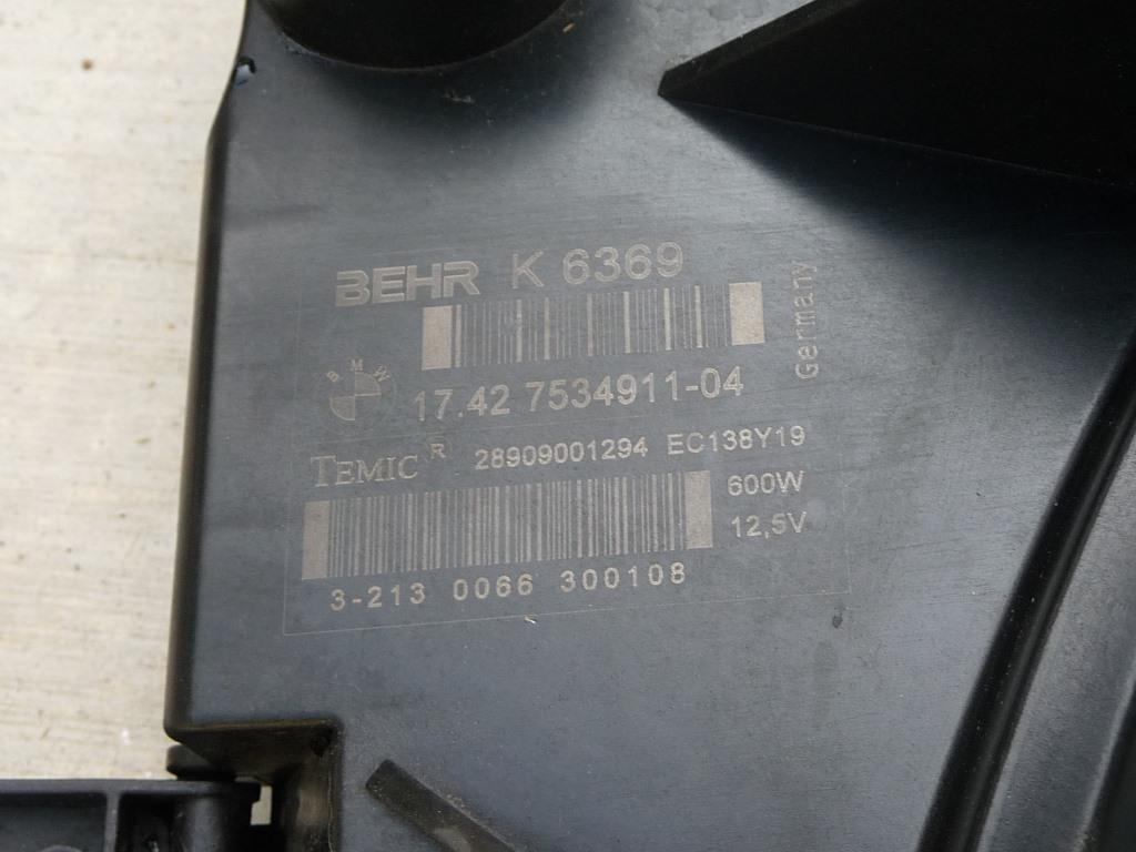 BMW 5 6 Series E60 E63 E64 Radiator Cooling Fan Assembly 17427534911 ...