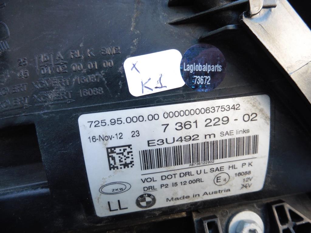 BMW 7 Series F01 F02 Left Driver LED Adaptive Headlight 63117348501 OEM ...