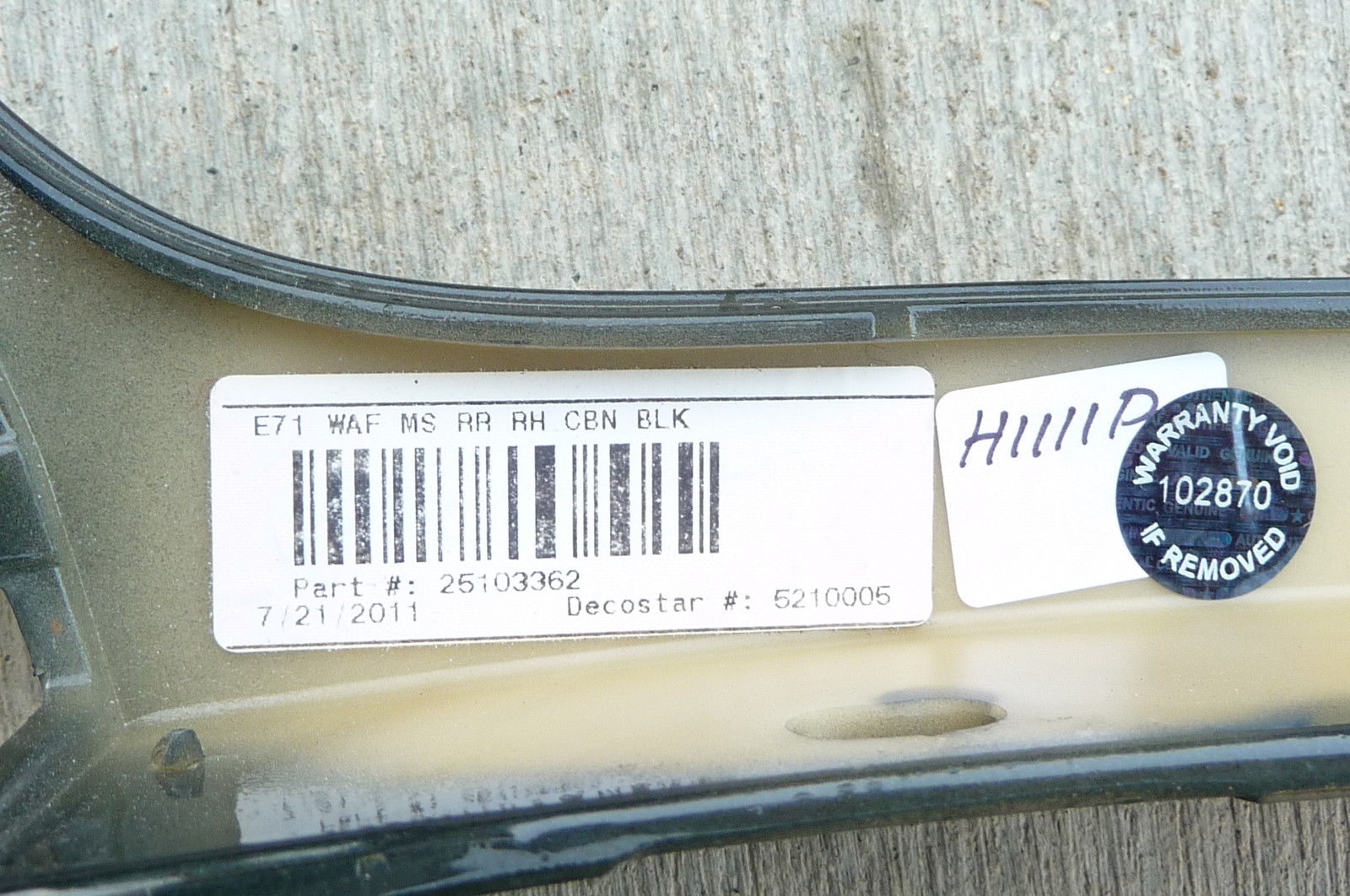 BMW E71 X6 Quarter Wheel Opening Moulding 51777176330 OEM OE | LA ...