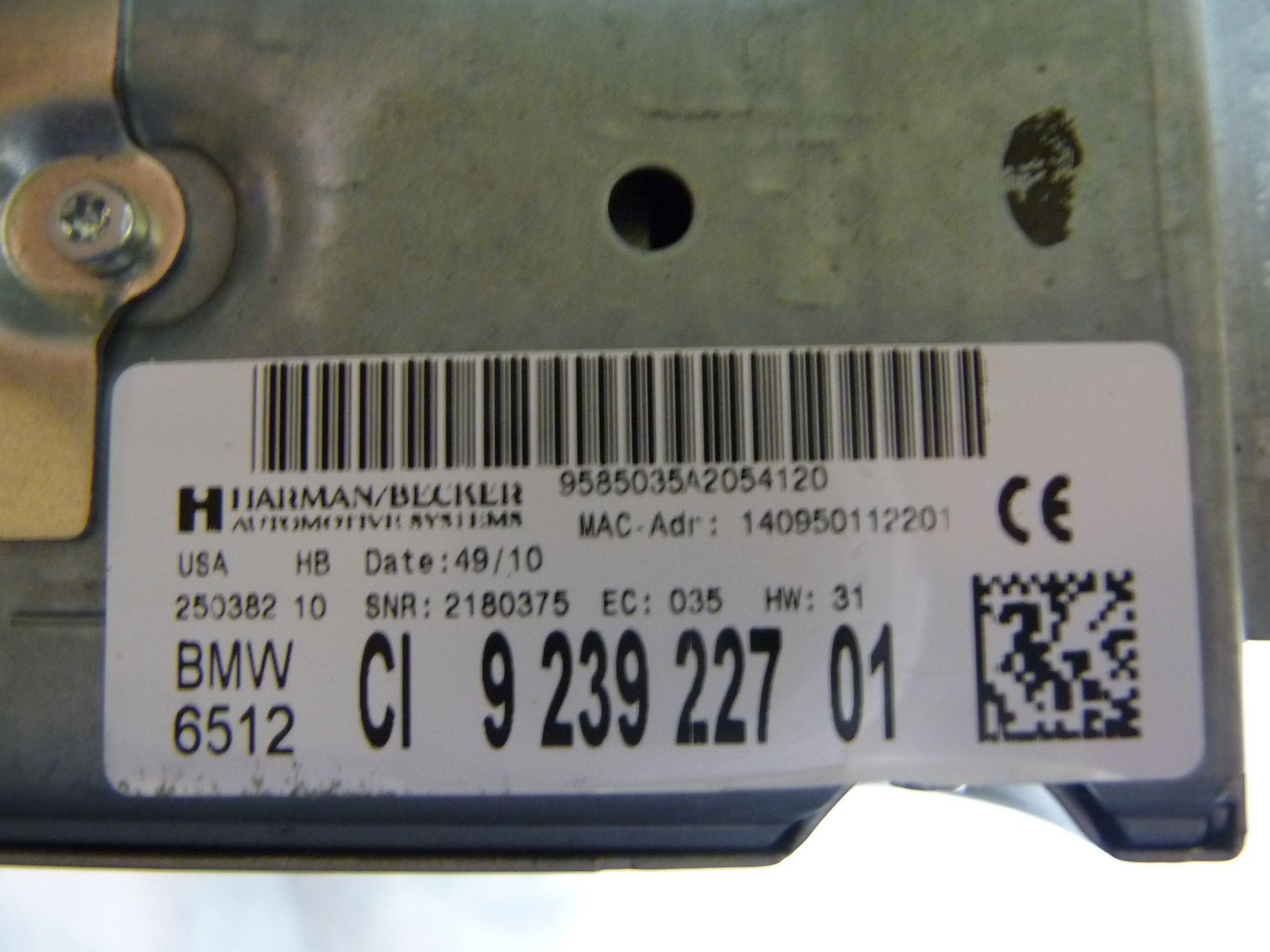 BMW X5 X6 Car Infotainment Computer Exchange CIC / IBOC SDARS ...