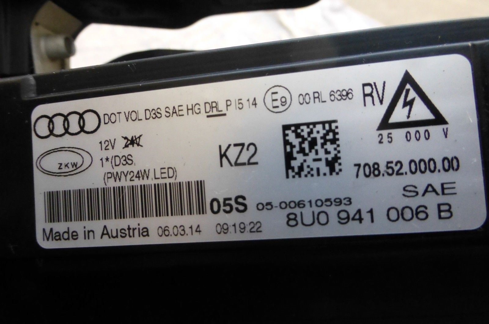 2015 Audi Q3 Front Right Passenger HID Xenon Headlight Headlamp ...