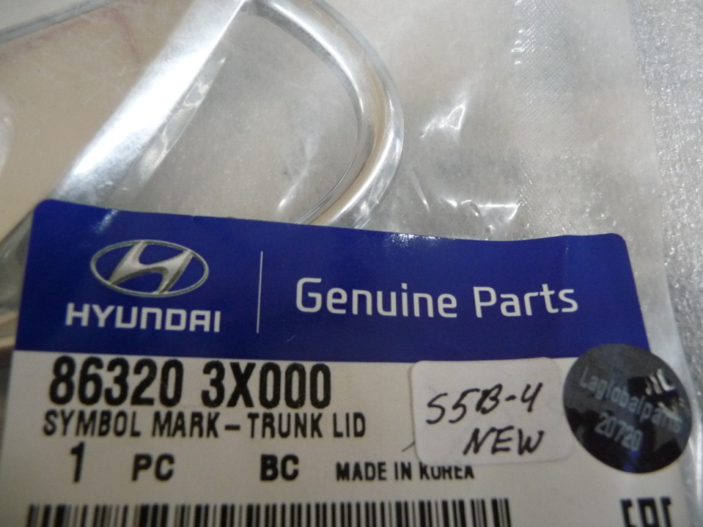 Hyundai Elantra Rear Trunk Lid Emblem 86320-3X000 OEM A1 | LA Global Parts