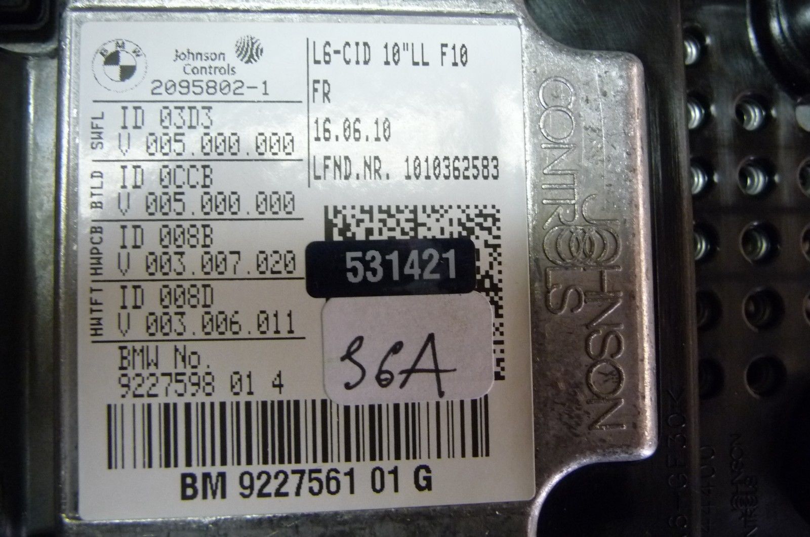 BMW 5 Series Central Information On Board Display Monitor 10" Inch ...