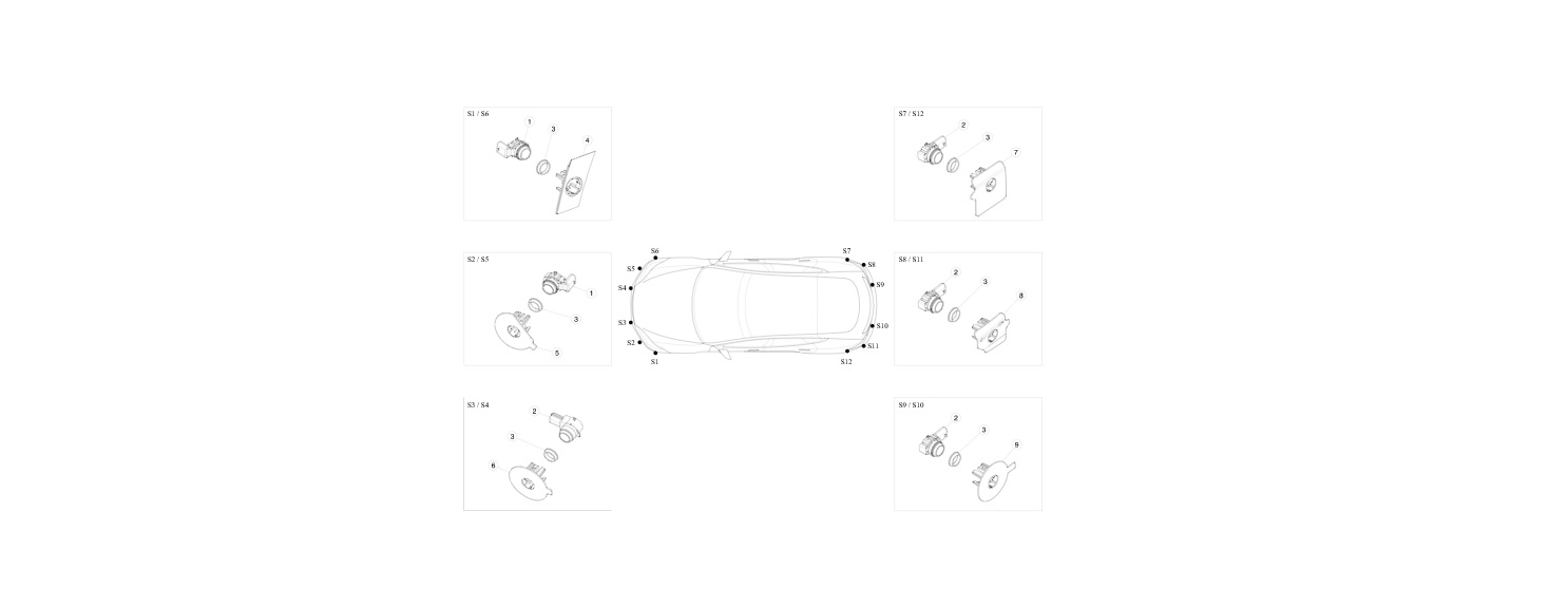 2016-2018 Tesla Model S Rear Right Park Assist Retainer S12 1060009-00 ...