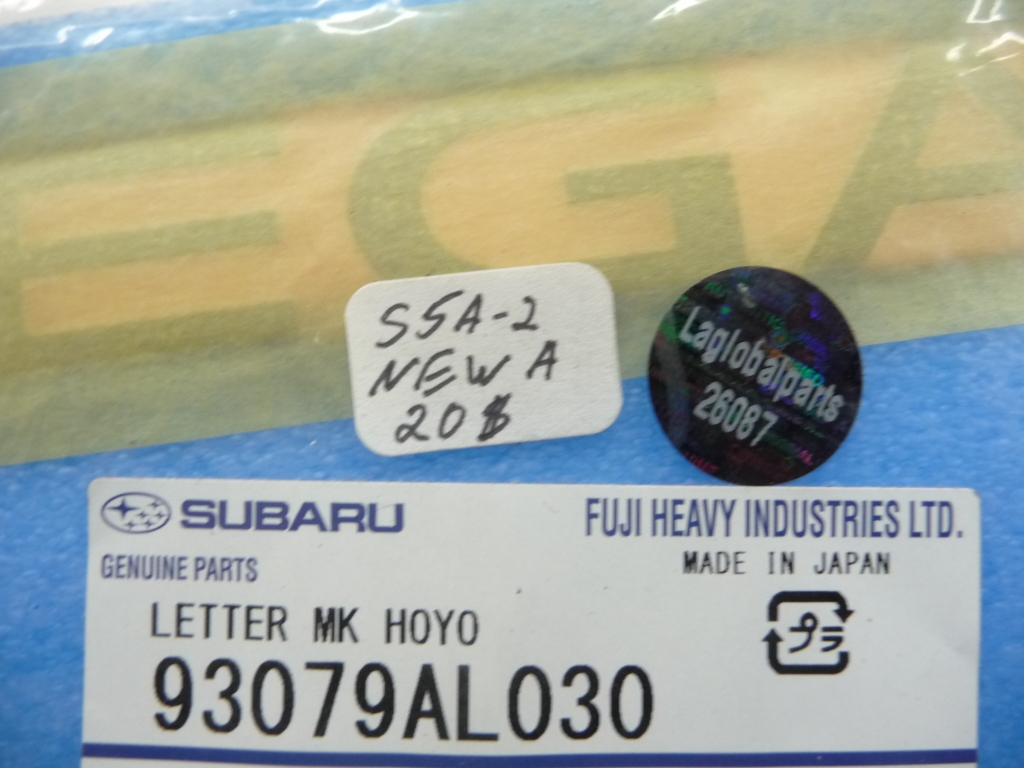 2015-2018 Subaru Legacy Trunk Lid Emblem Badge Nameplate 93079AL030 OEM ...