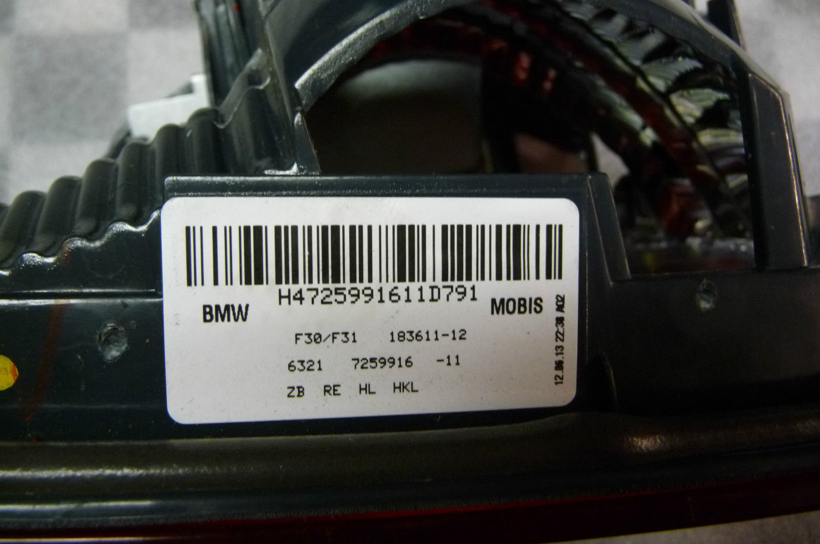 BMW 3 Series Rear Right Light Taillight in Trunk Lid 63217313056 OEM OE ...