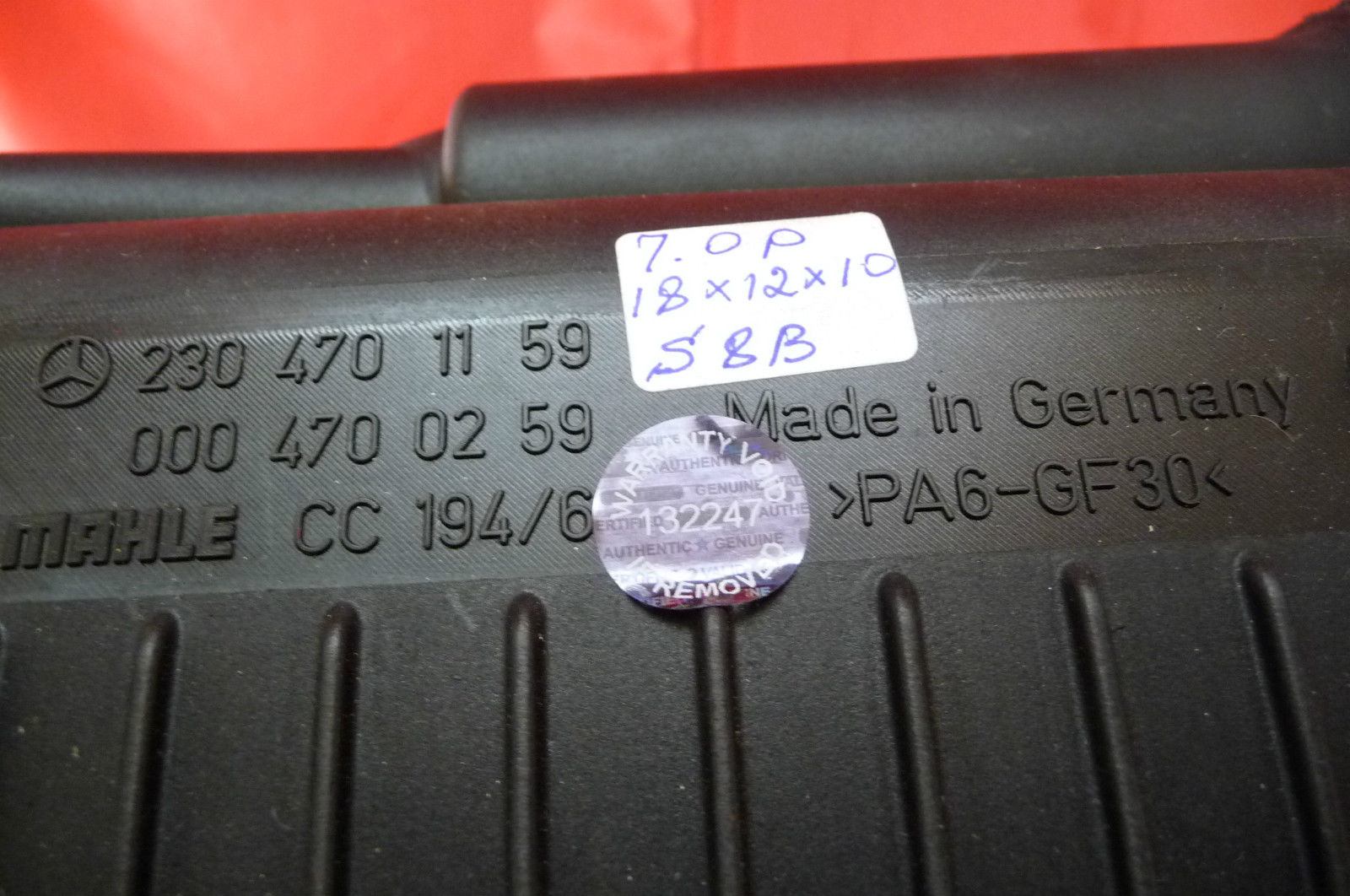 Mercedes Benz W230 S Class Activated Charcoal A 2304701159 OEM OE | LA ...