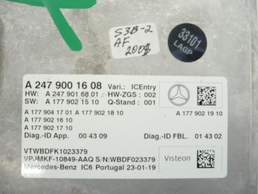 Mercedes Benz W177 A Class ECU Control Module Unit A2479001608 OEM A1 ...