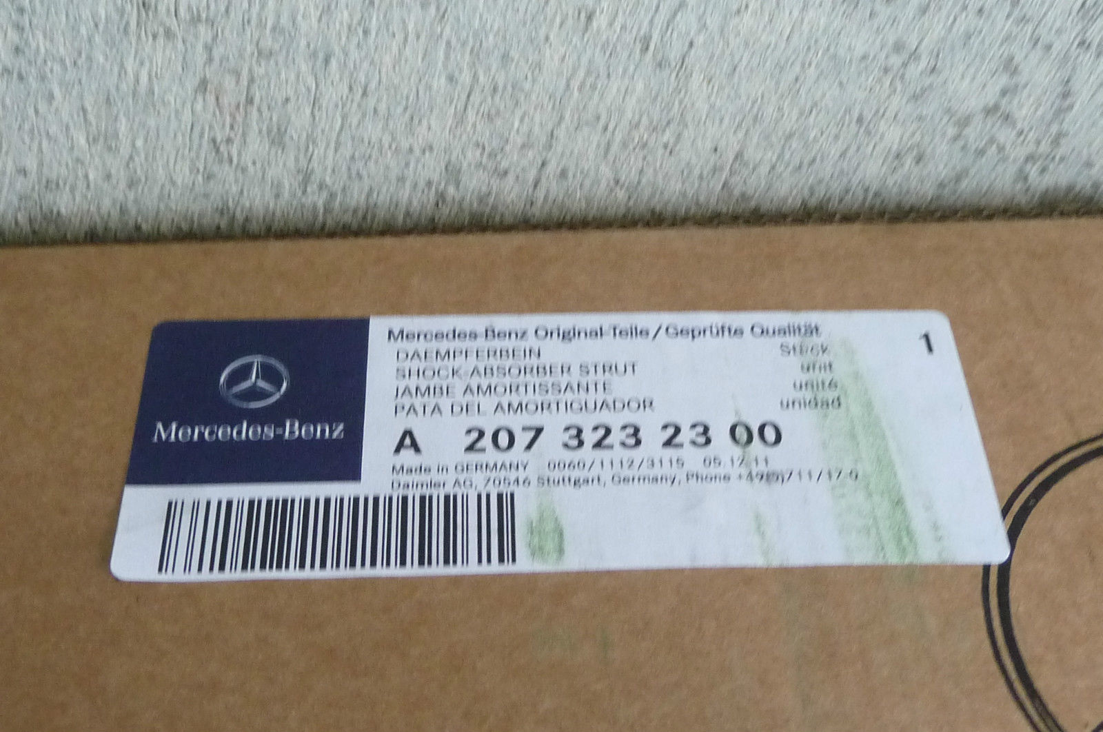 Mercedes Benz Shock Absorber Suspension Strut E Class 2 Door A ...