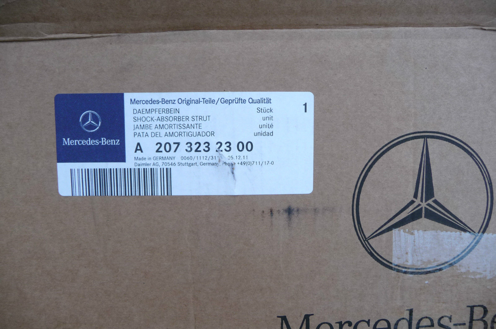 Mercedes Benz Shock Absorber Suspension Strut E Class 2 Door A ...