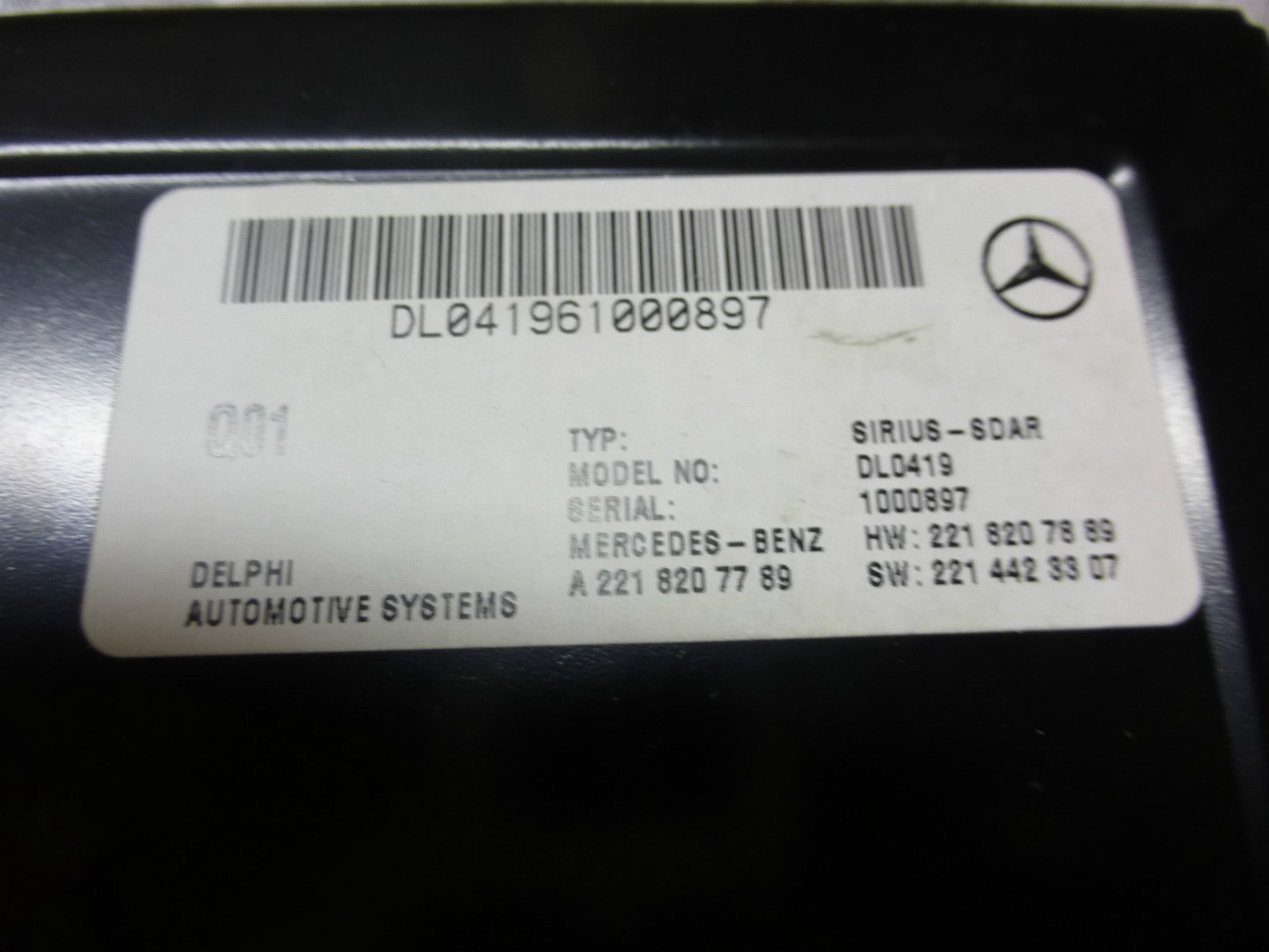 Mercedes Benz B200 CLS63 Antenna Sirius Receiver Control Unit A ...