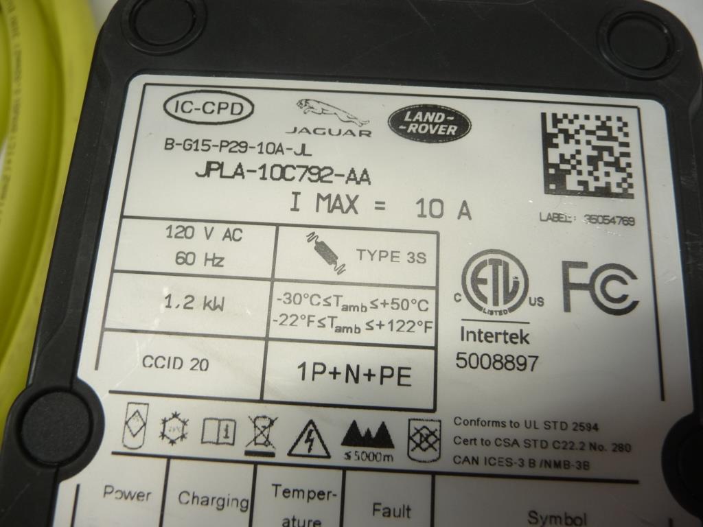 Jaguar Land Rover Mains Charging Cable JPLA-10C792-AA OEM A1 | LA ...
