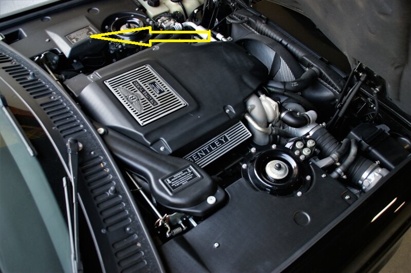 1998-2004 Bentley Azure Left Side Engine Compartment Cover Trim ...