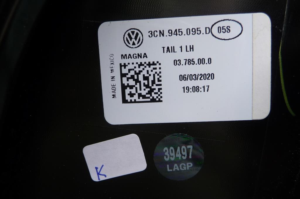 2021 Volkswagen VW Atlas Left Driver W/ LED Tail Lamp Taillight ...