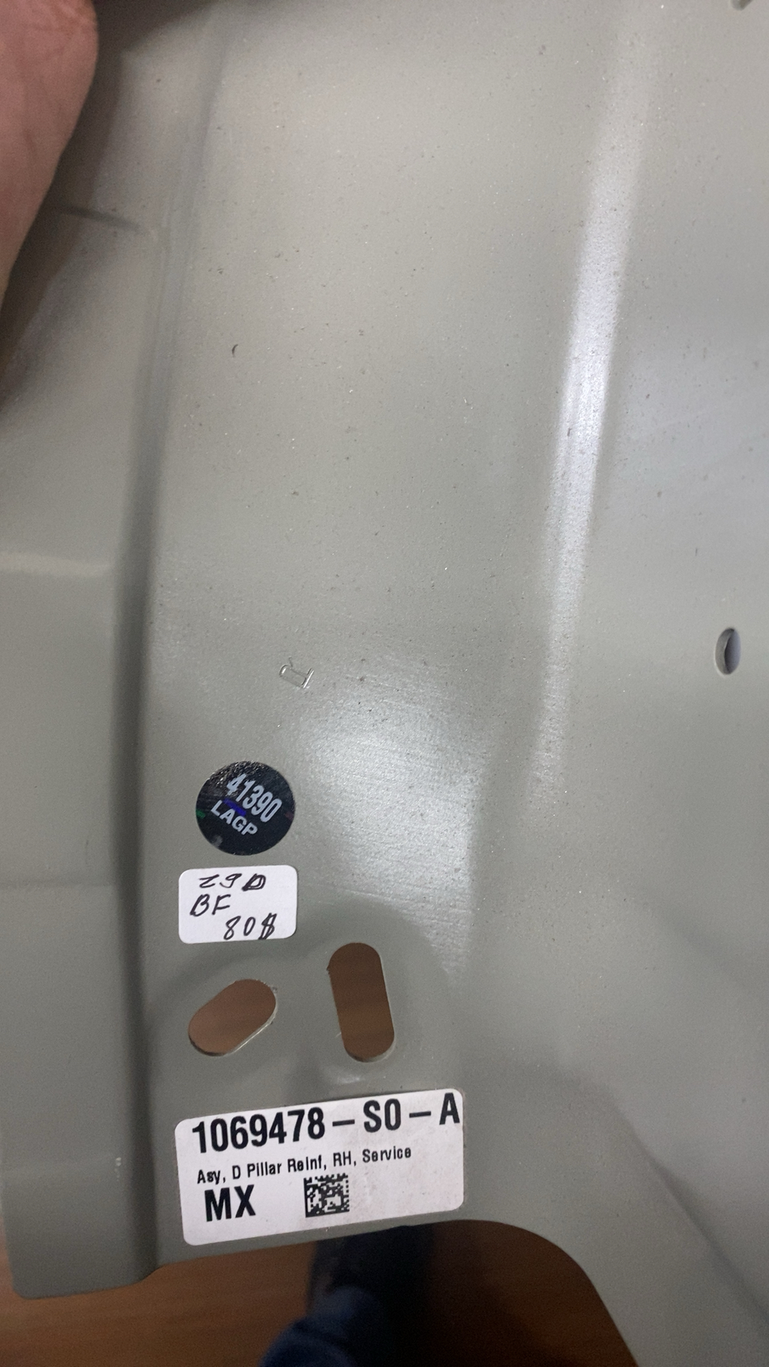 2016-2020 Tesla Model X PNL D-Pillar Reinf, RH Right 1069478-S0-A OEM ...