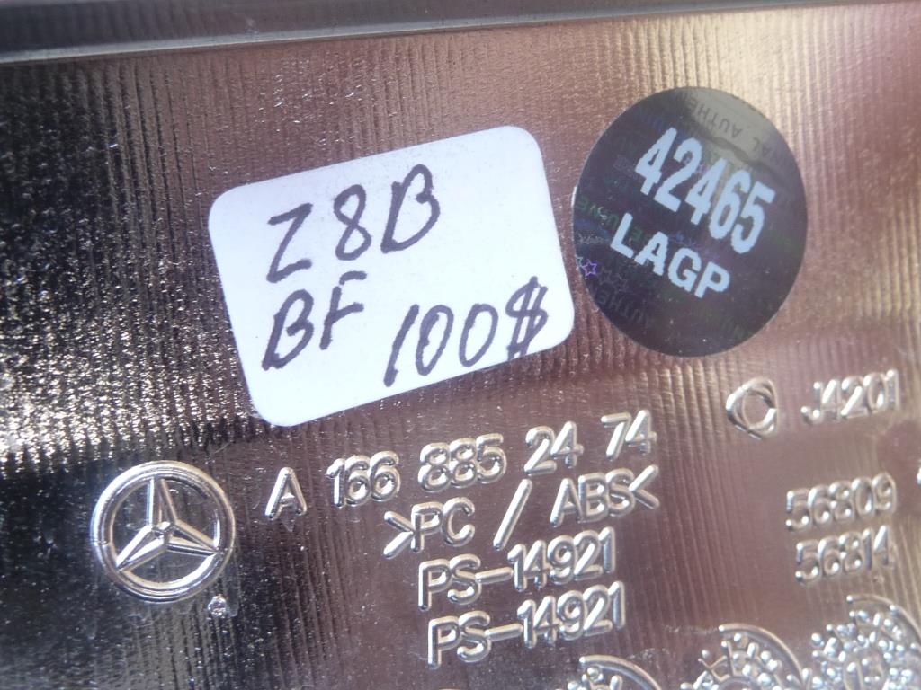 2013-2016 Mercedes Benz X166 Rear Bumper Upper Trim Moulding ...