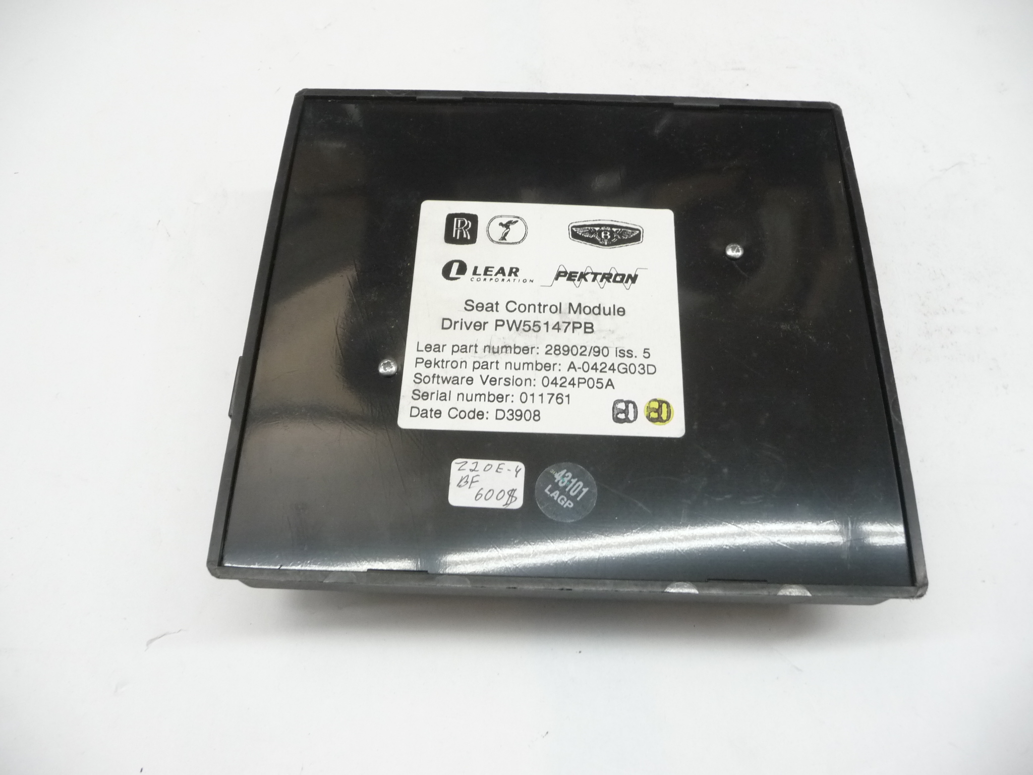 2005-2007 Bentley Arnage Front Left Driver Seat Control Module ...