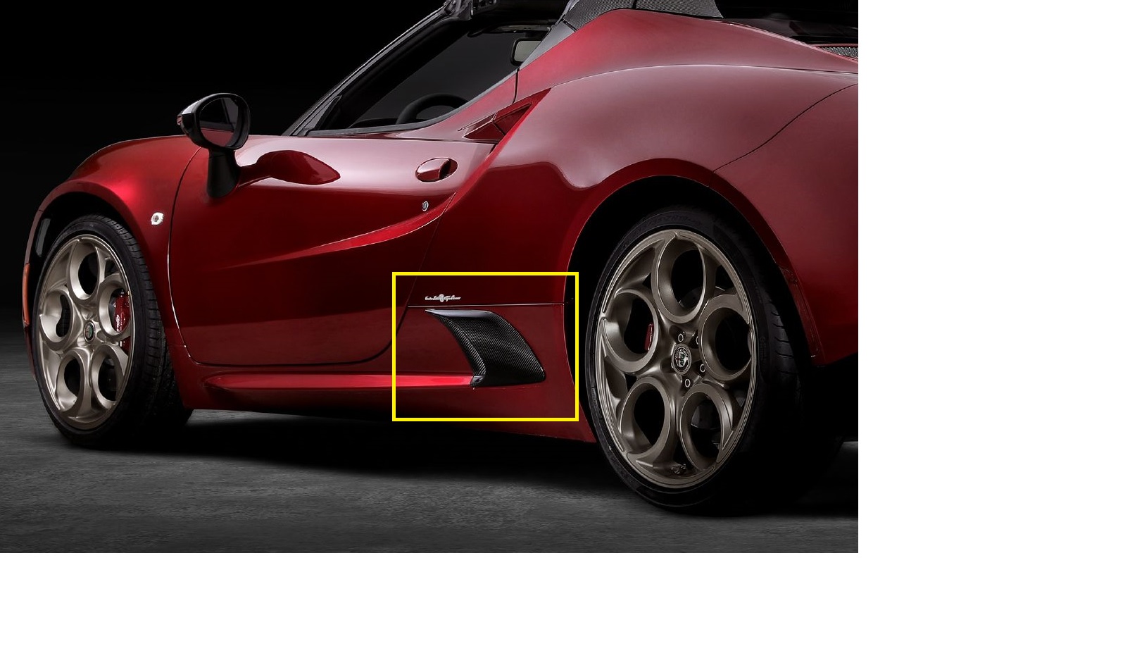 2020 Alfa Romeo 4C Left Driver Carbon Fiber Cover Vent side 186-02-55 ...