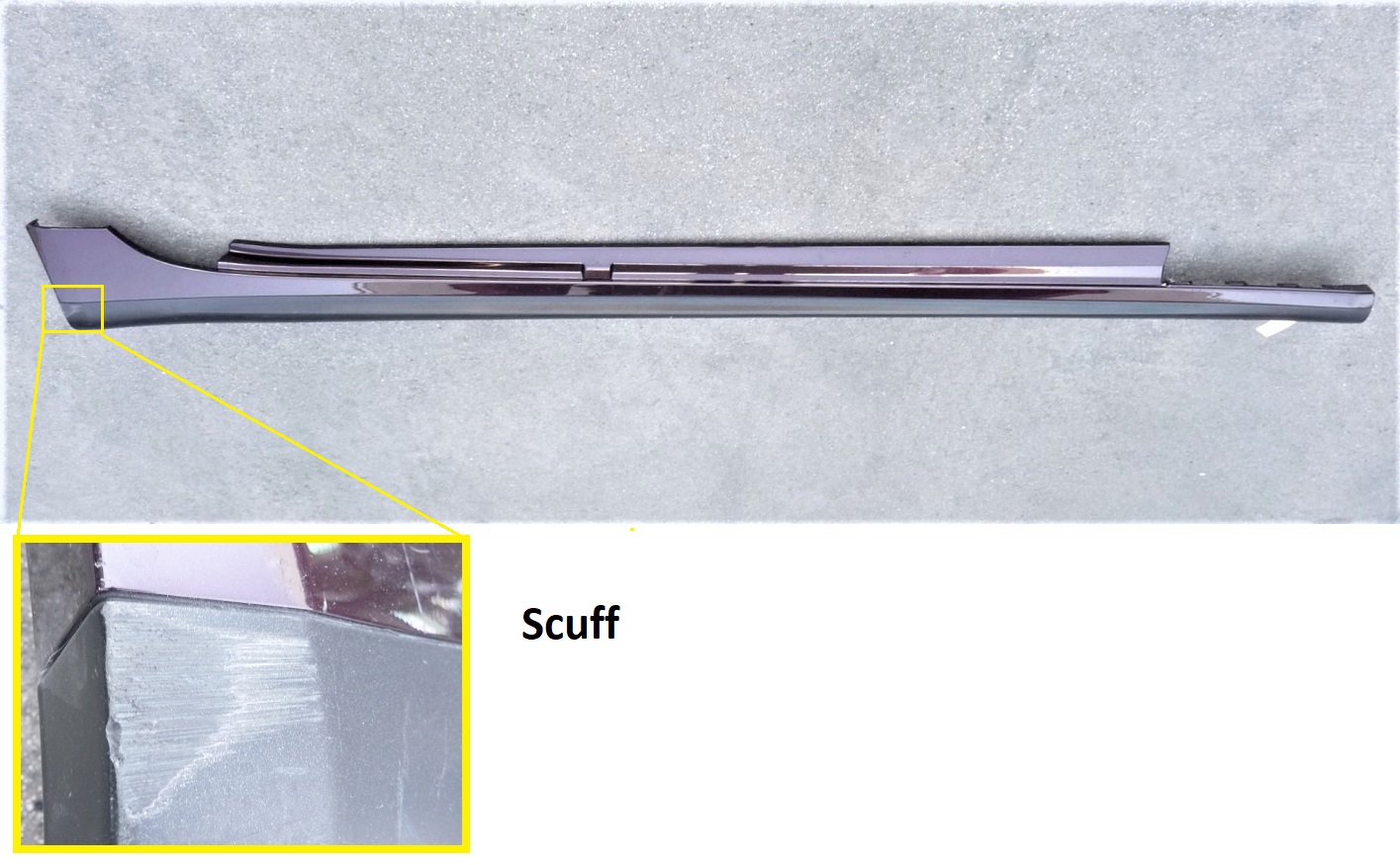 14-19 Maserati Quattroporte Right side Rocker Panel Skirt Molding ...