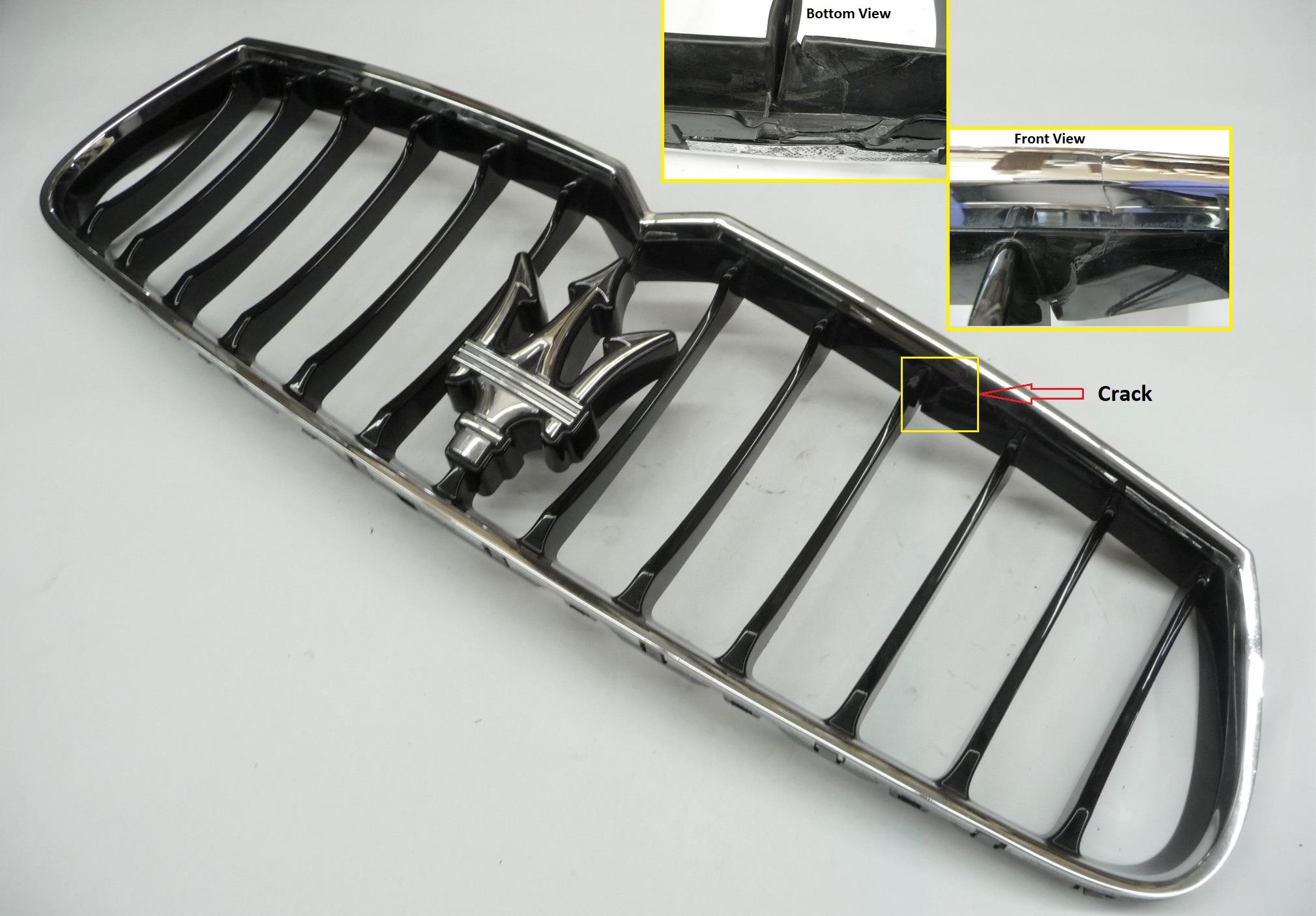 14-17 Maserati Ghibli Front Grille NON PDC Chrome Bezel 670011097 for ...