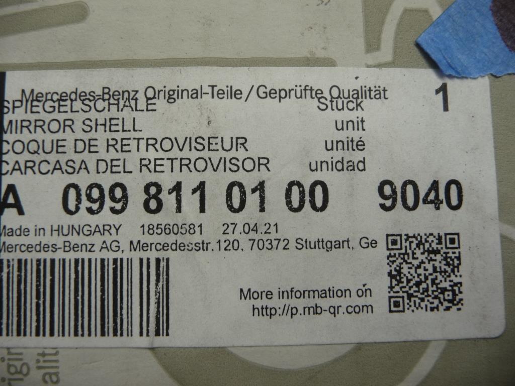 2017 Mercedes Benz W213 E Class Left Wing Mirror Cover A0998110100 9040 ...