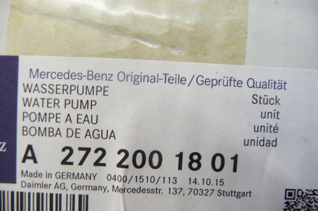 2011-2013 Mercedes Benz S400 Engine Water Pump A2722001801 OEM A1 | LA ...