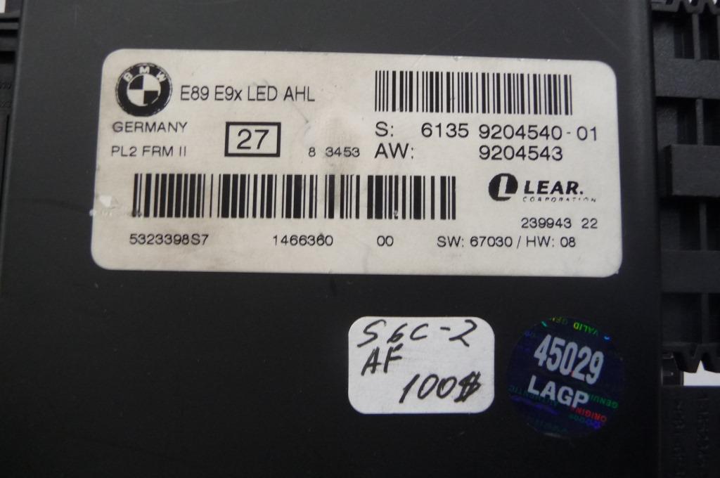 2009 BMW Z4 Footwell Light Body Control Module FRM2 PL2 [27 ...