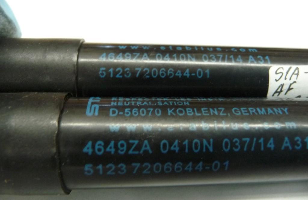 2011 BMW F10 F11 Hood Lift Support, Gas Strut, Set of 2 51237206644 OEM ...