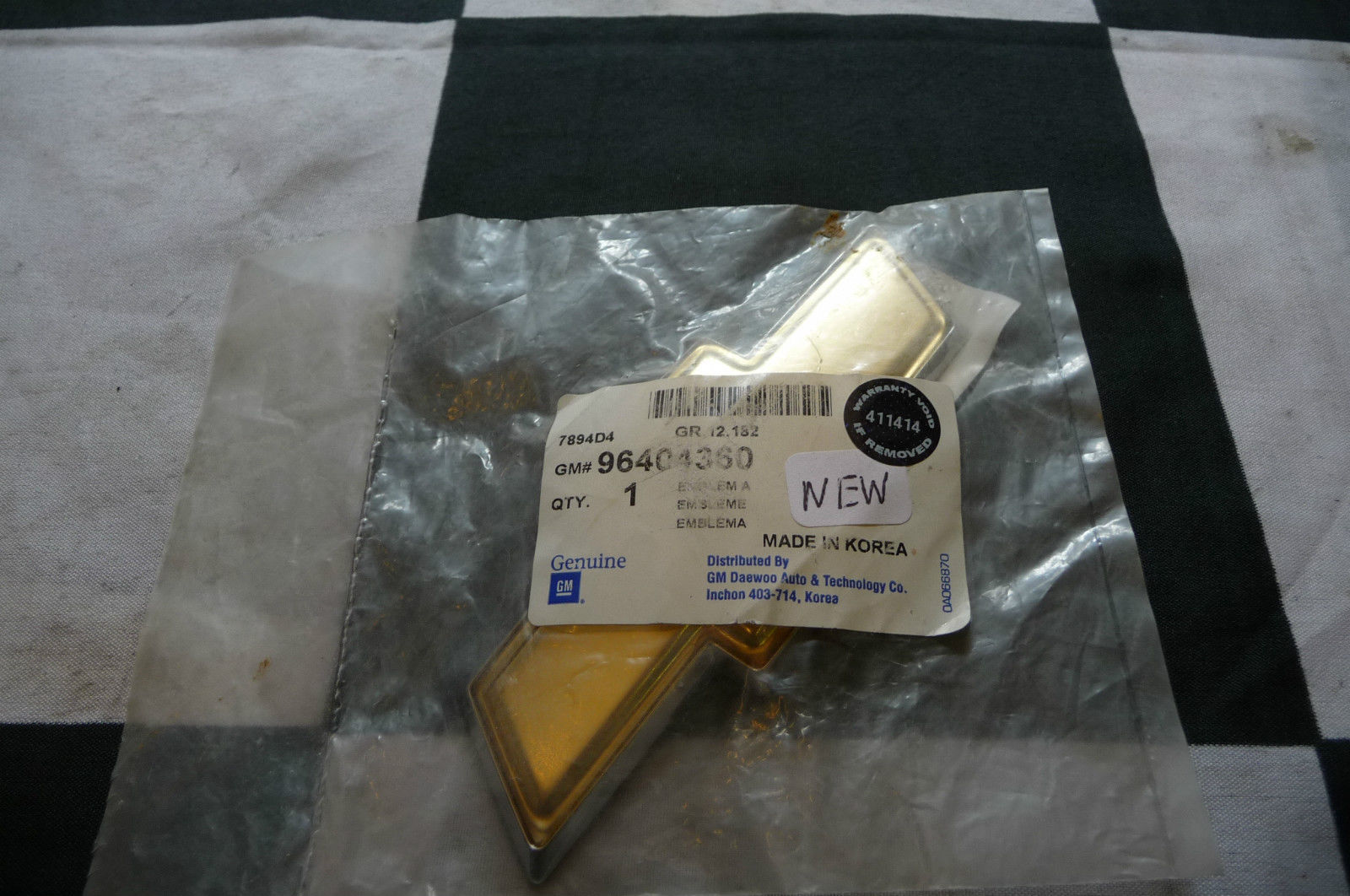 2005-2006 Chevrolet Chevy Aveo Trunk Lid Emblem NEW 96404360 OEM OE ...