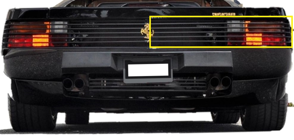 87-90 Ferrari 512TR Testarossa Rear External Upper Finishing Right ...