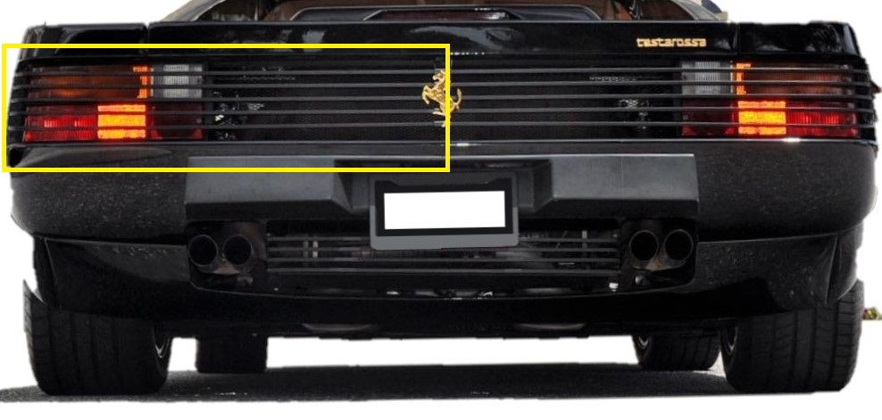 87-90 Ferrari 512TR Testarossa Rear External Upper Finishing Left ...