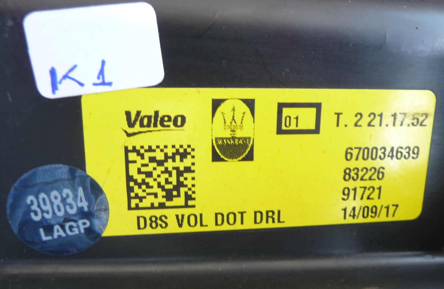 2017-2018 Maserati Levante M161 Right Passenger HID Headlight Lamp ...