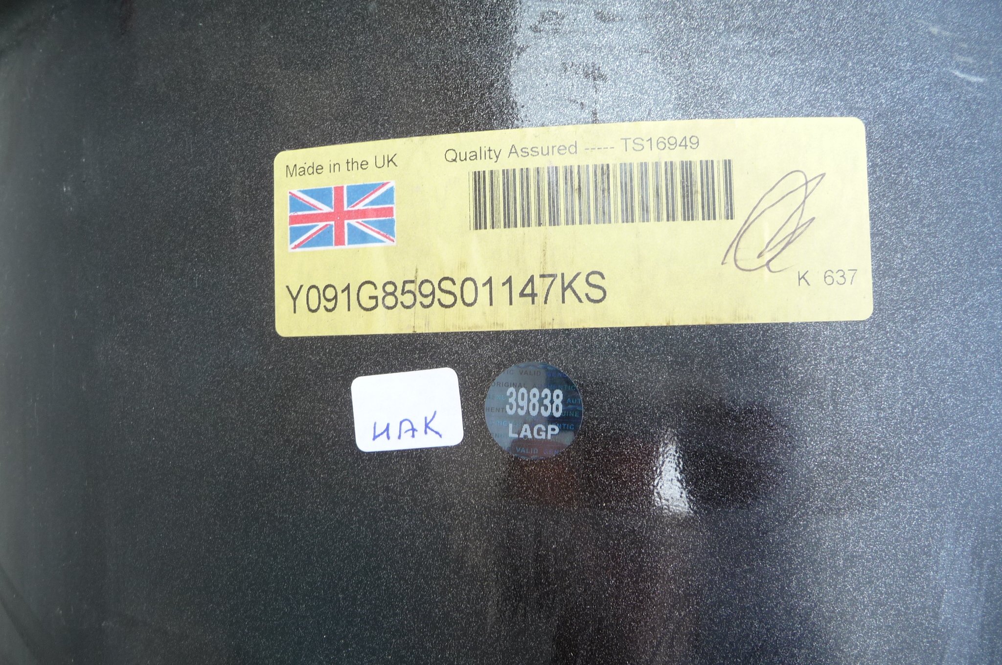 2015-2017 McLaren 650S Rear 20X11 Wheel 20" Rim Dark Grey 11B1274CP OEM ...