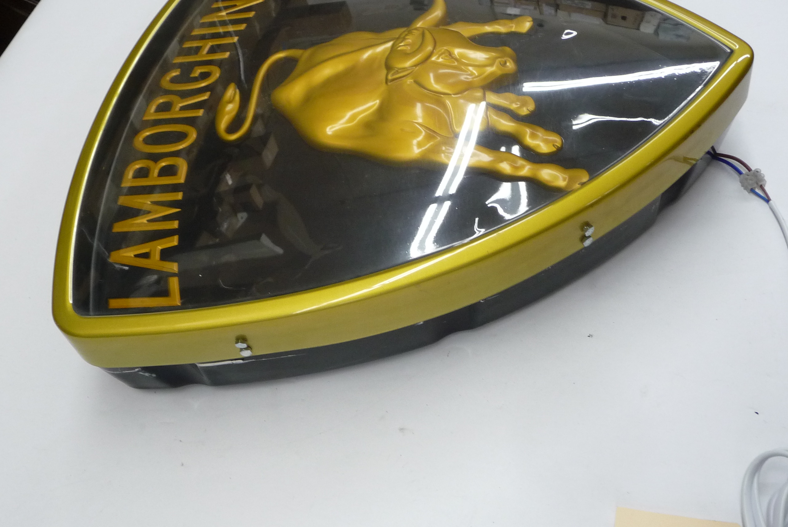 LAMBORGHINI LED Light AC110V-220V Dealer sign 21" Long 18" wide 4" high ...