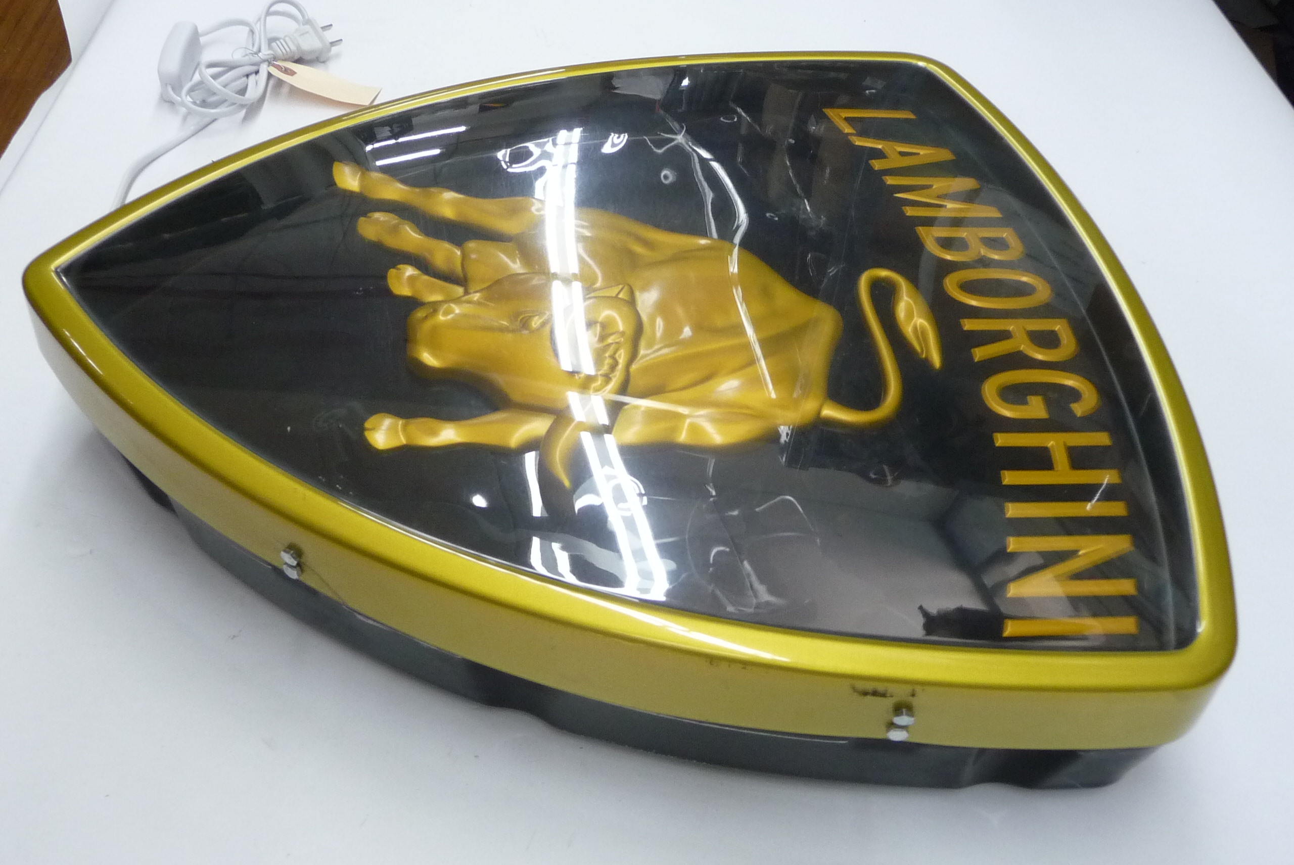 LAMBORGHINI LED Light AC110V-220V Dealer sign 21" Long 18" wide 4" high ...