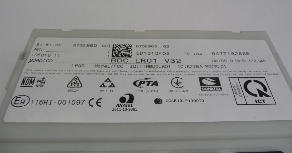 2021 BMW i3 Body Domain Controller BDC, Basic Control Unit 61358736965 ...