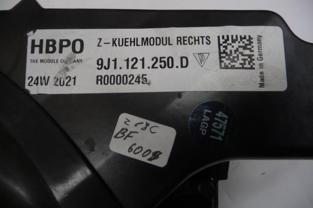 2022 Porsche Taycan RH Radiator Electric Cooling Fan Motor Duct ...