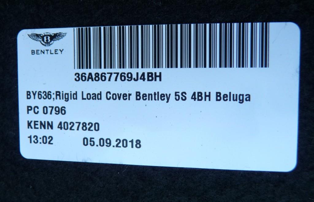 2016-2019 Bentley Bentayga Rear Shelf Panel Beluga 36A867769J4BH OEM A1 ...