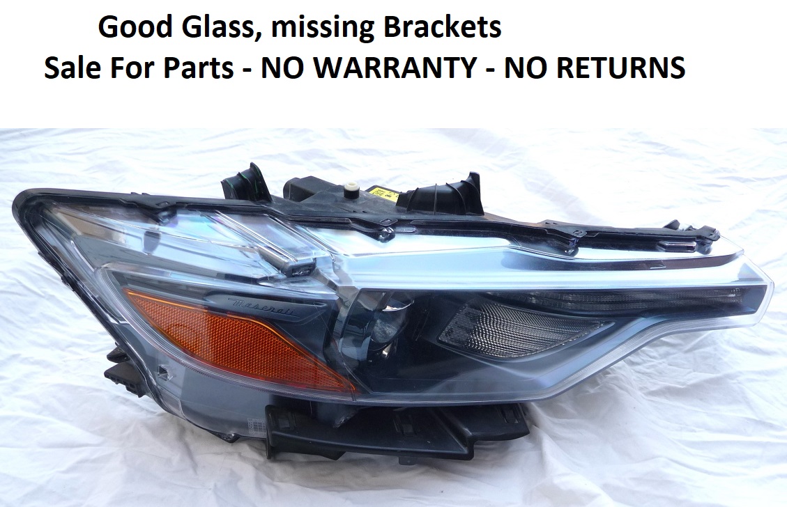 17-19 Maserati Levante M161 Right HID Headlight 670037331 OEM Missing ...