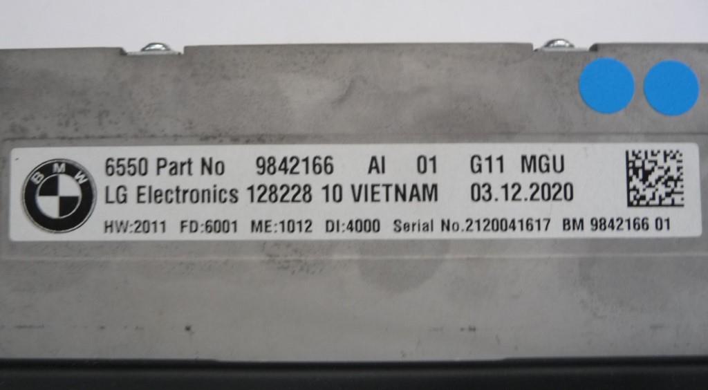 2020-2022 BMW G11 G12 Central Information Display Monitor 65509842166 ...