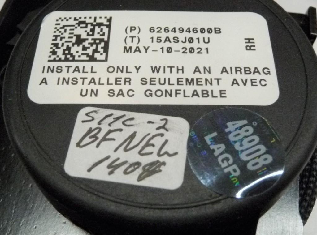 2011-2016 Cadillac SRX Front Right Passenger Side Seat Belt 19301475 ...